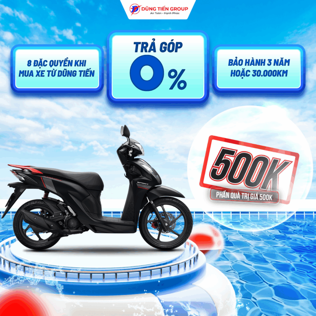 Xe Máy Honda Vision 2025 - Phiên Bản Thể Thao - HEAD Dũng Tiến Sài Gòn